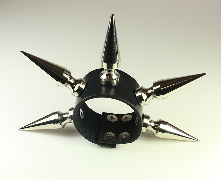Huge Tree Spiked Leather Wristband| Leatherpunk