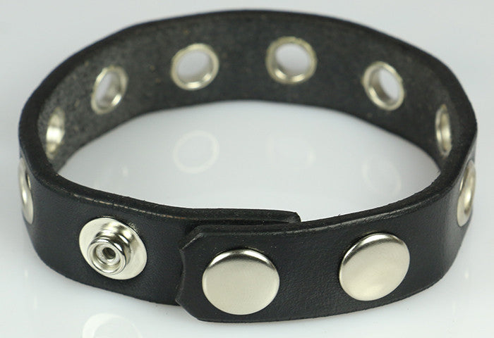 Leather Bracelet, Row of Eyelets| Leatherpunk