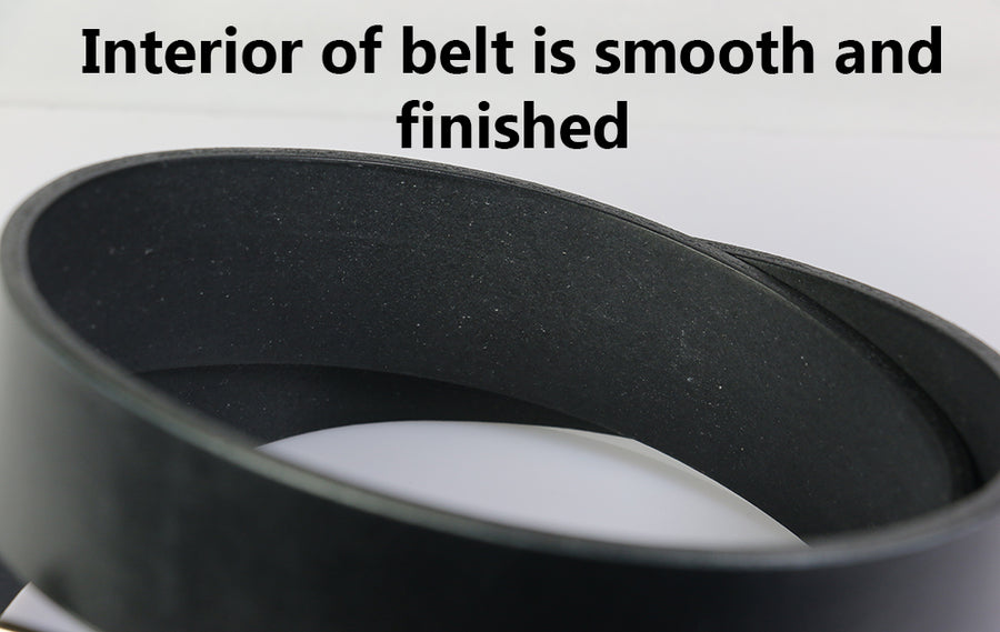 Men's Plain Black Leather Belt With Removable Buckle, 1.5" Wide ...