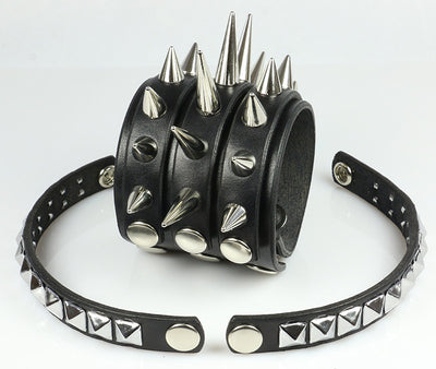 Studded/Spiked Leather Wristbands| Leatherpunk